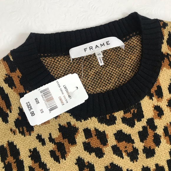 Frame Denim | Sweaters | Frame Cheetah Print Wool Blend Sweater | Poshmark